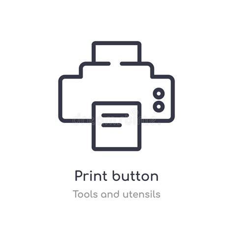 Print Outline Icon Isolated Line Vector Illustration From Electrian