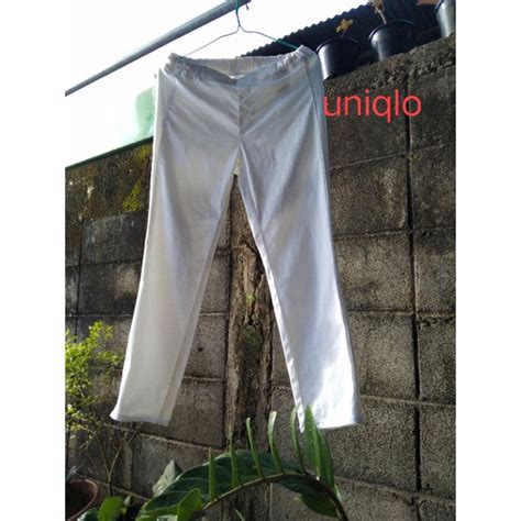 Uniqlo กางเกง สีขาว Shopee Thailand