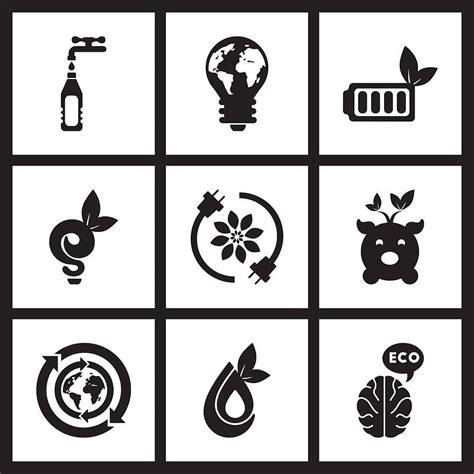 흑인과 백인 생태 벡터에서 개념 평면 아이콘 Ai Eps Uidownload