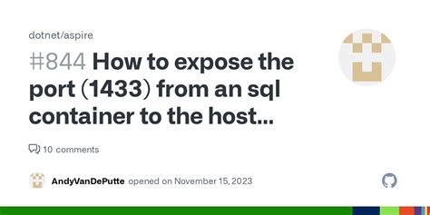 How To Expose The Port 1433 From An Sql Container To The Host Machine
