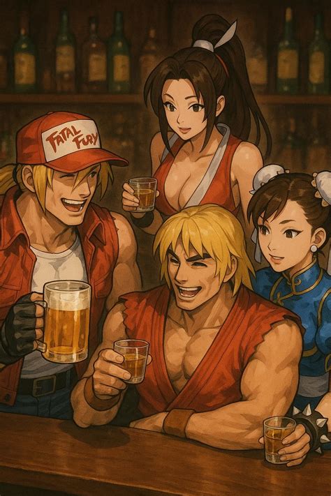 Chun Li Shiranui Mai Ken Masters And Terry Bogard Street Fighter