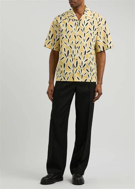 Jacquemus La Chemise Aloe Cotton Poplin Shirt Yellow Jacquemus