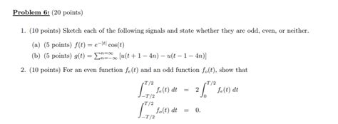 Solved Problem Points Points Sketch Each Of Chegg Com