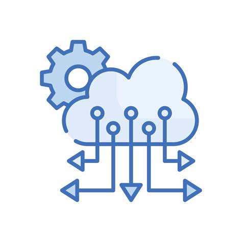 Cloud Management Vector Blue Icon Cloud Computing Symbol Eps 10 File 16878494 Vector Art At Vecteezy