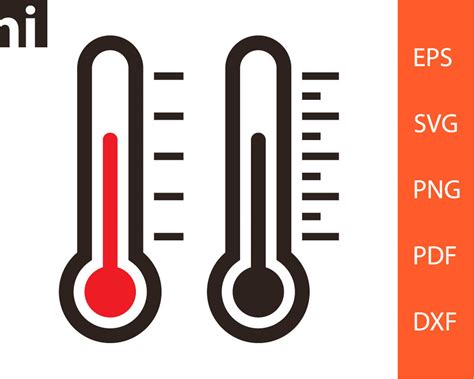 Thermometer Svg Temperature Svg Thermometer Clipart Thermometer