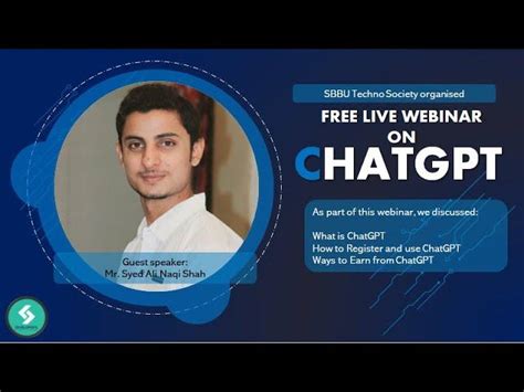 Ali Naqi Shah On Linkedin Live Webinar On Chatgpt What Is Chatgpt And Ways To Make Money From