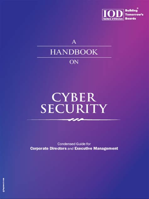 A Handbook On Cyber Security Condensed Guide For Corporate Directors
