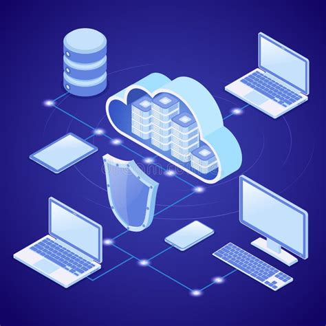 Cloud Computing Technology Isometric Stock Vector Illustration Of Design Network 167473618