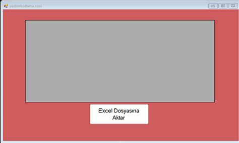 C Windows Form Datagrid Verilerini Excel Dosyasına Aktarma Web