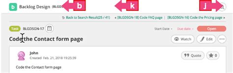 Shortcut Key Users Guide Backlog Enterprise Help Guide