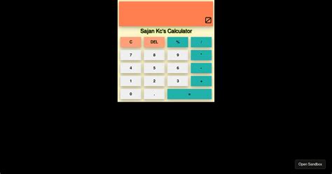 React Calculator Codesandbox