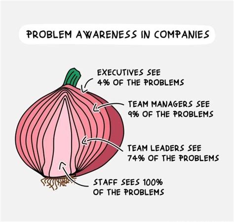 Problem Awareness In Companies → Executives See 4 Of The Problems →