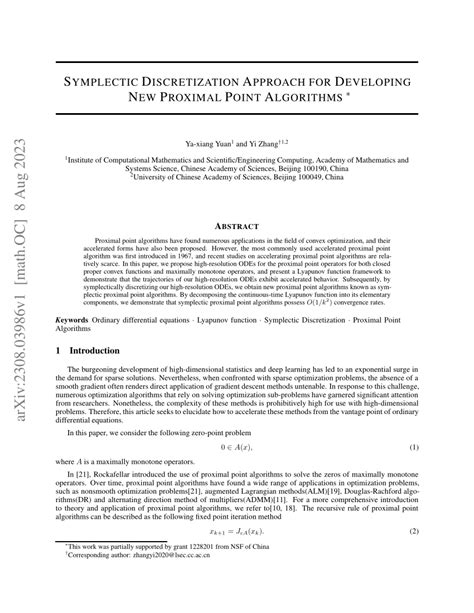Pdf Symplectic Discretization Approach For Developing New Proximal