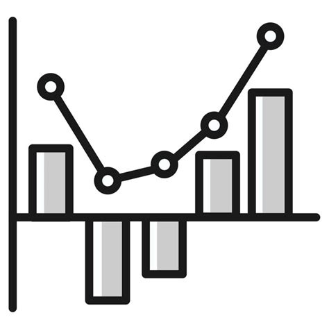 Premium Vector A Black And White Image Of A Bar Chart With A Line Going Up