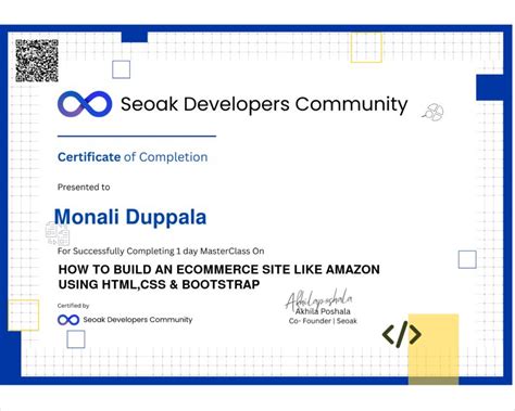 Webdevelopment Html Css Bootstrap Ecommerce Amazonclone Masterclass Certificate