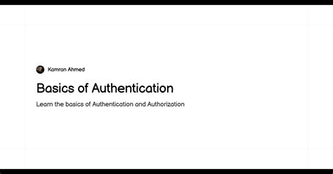 Basics Of Authentication Somefileserveronline