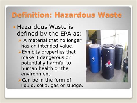 Ppt Hazardous Waste Management And Waste Minimization Training