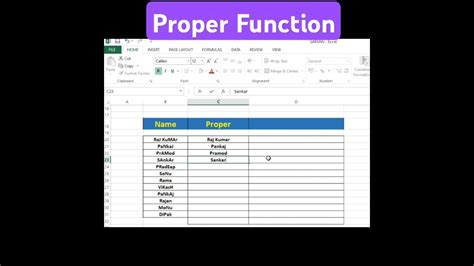 Proper Function In Ms Excel Exceleducation Education Exceltricks Youtube