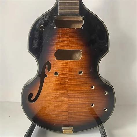 Tobacco Burst 6 String Violin Bass Style Body With Maple Reverb