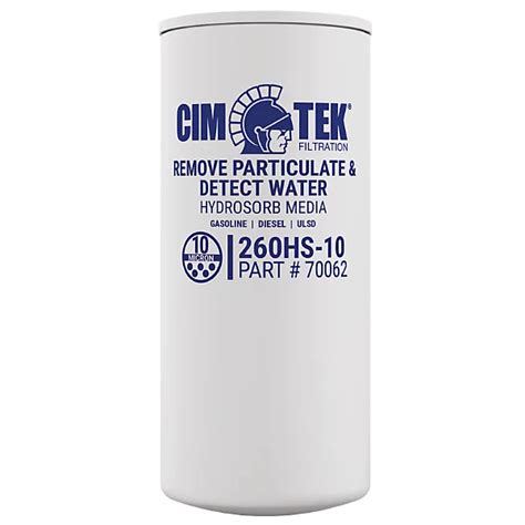 Cim Tek 70062 Hydrosorb Fuel Filter Diesel Filter Element Only 68