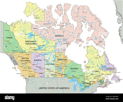 Labeled Canada Map