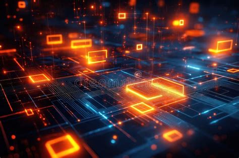 Futuristic Tech Illustration Shows Interconnected Global Network Network Connection Represents