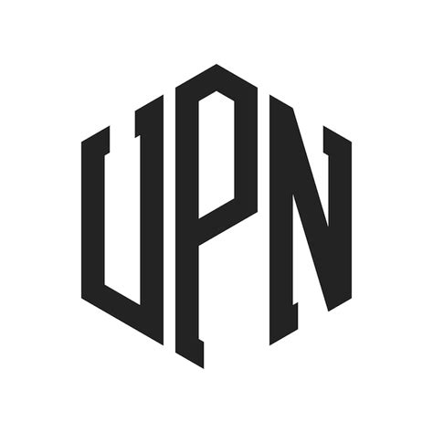 Premium Vector Upn Logo Design Initial Letter Upn Monogram Logo Using Hexagon Shape