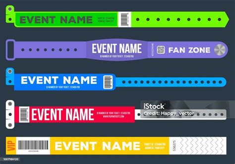 배경에 고립 된 이벤트에 대 한 팔찌의 크리에이 티브 벡터 일러스트 예술 디자인입니다 콘서트 팬 영역 댄스 클럽 파티 음악 축제에 대 한 추상적인 개념 그래픽 요소 팔찌에