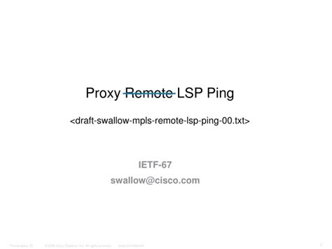 ppt proxy remote lsp ping powerpoint presentation id 9696362