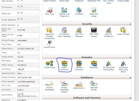 cara menambah domain addon domains di cpanel hosting