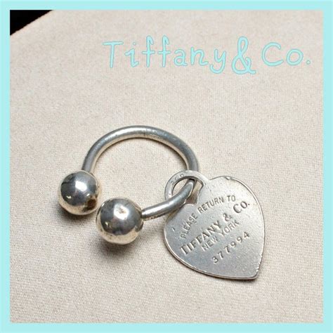 【桑園の】二手真品 Tiffanyandco 蒂芬妮 純銀 愛心刻字吊飾 鑰匙圈 週日結標 D 7031 Yahoo奇摩拍賣