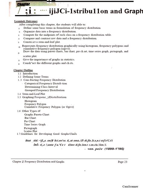 Frequency Distribution And Graphs Pdf Histogram Chart