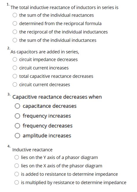 Solved The Total Inductive Reactance Of Inductors In Chegg Com