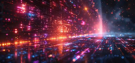 생생한 조명과 데이터 패턴을 갖춘 추상 디지털 풍경 디지털 추상적인 기술 배경 일러스트 및 사진 무료 다운로드 Pngtree