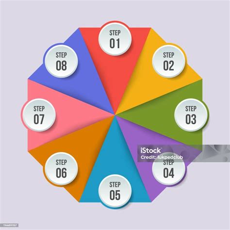 Circle Chart Geometric Infographic With Triangle Shape Stock