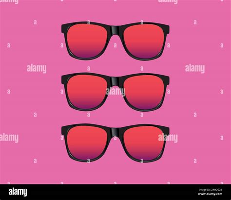 Realistic Vintage Sunglasses Isolated Vector Illustration Stock Vector