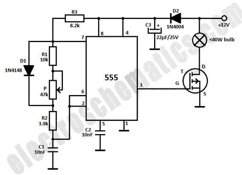 Dim Light Bulbs With IC Circuit