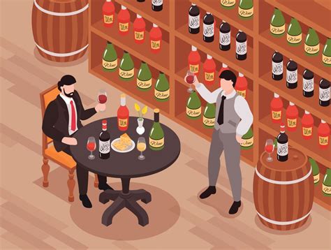 Wine Tasting Isometric Composition 4218089 Vector Art At Vecteezy