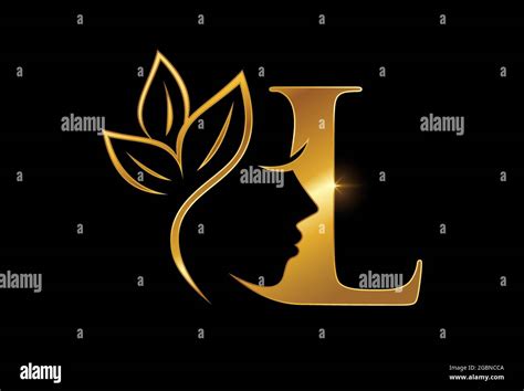 A Luxury Vector Illustration Of Golden Beauty Initial Letter L Monogram Logo Sign Stock Vector