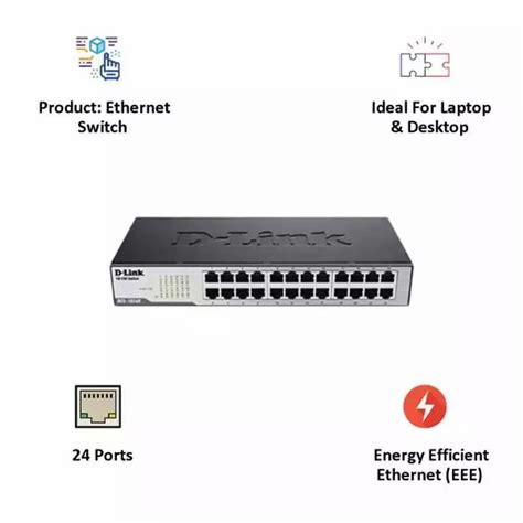 D Link 24 Port Fast Ethernet 10 100 Mbps Unmanaged Switch Des 1024d At Rs 6990 D Link Fast