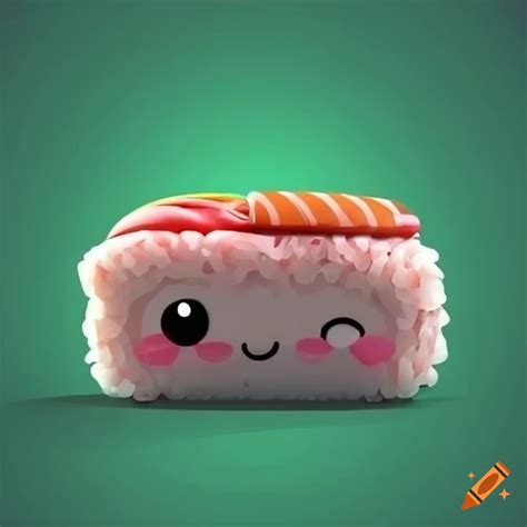 Cute Sushi Roll Cartoon