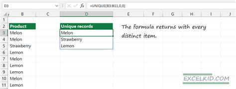 How To Use The Excel Unique Function Excel Bootcamp