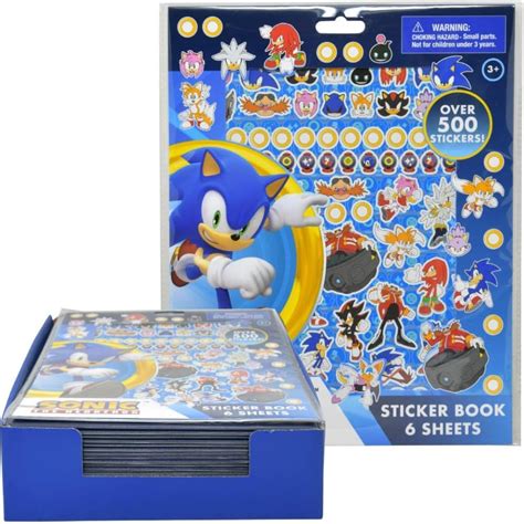 Sonic The Hedgehog Stickers Book Sheets Sonic 500