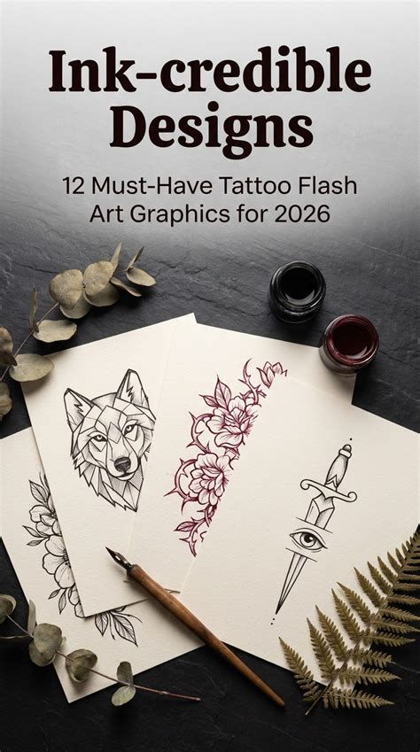 Ink Credible Designs 12 Must Have Tattoo Flash Art Graphics For 2026