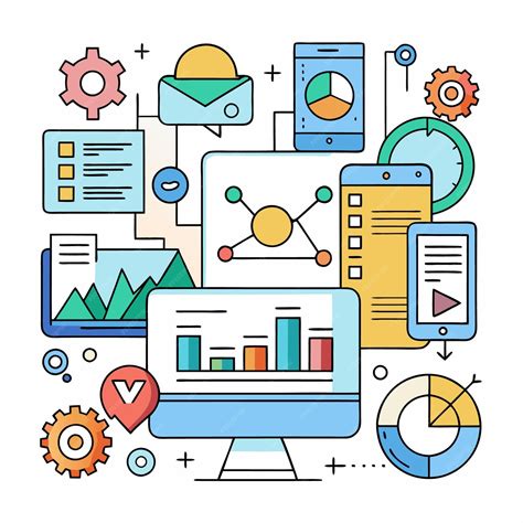 data analytics dashboard with graphs charts and icons premium ai generated vector