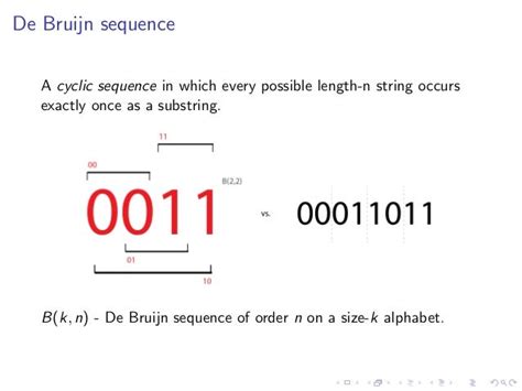 De Bruijn Sequences For Fun And Profit