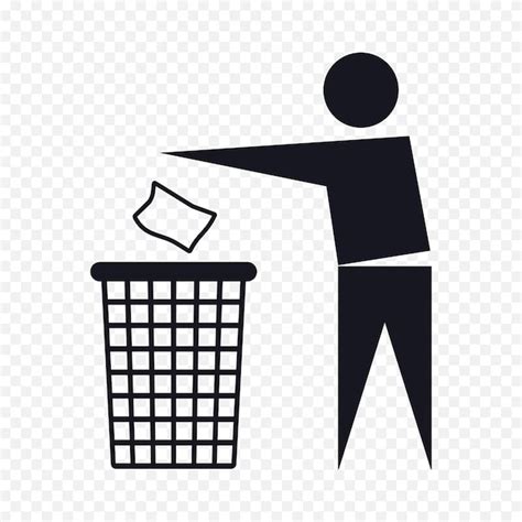 Premium Vector Trash Can Or Recycle Bin With Human Figure Symbol User Interface Vector