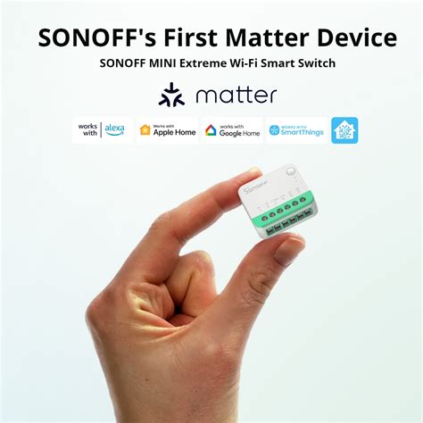 SONOFF MINIR4M MINI Extreme Wi Fi Smart Switch ESP32 Chip Detach Relay Matter Compatible EWeLink