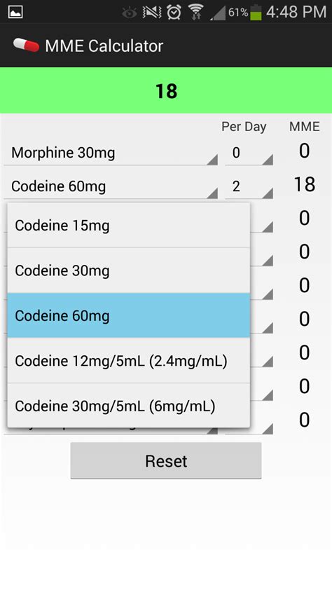Morphine Equivalent Calculator Amazon Com Appstore For Android