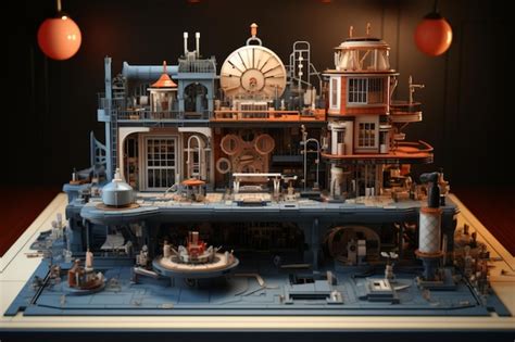 Premium Ai Image Hello Message On A Blueprint With Animated Architectural Elements And Tools